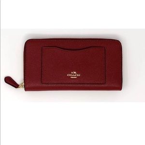 Coach | Bags | Coach Imdark Red Leather Wallet F5407 | Poshmark